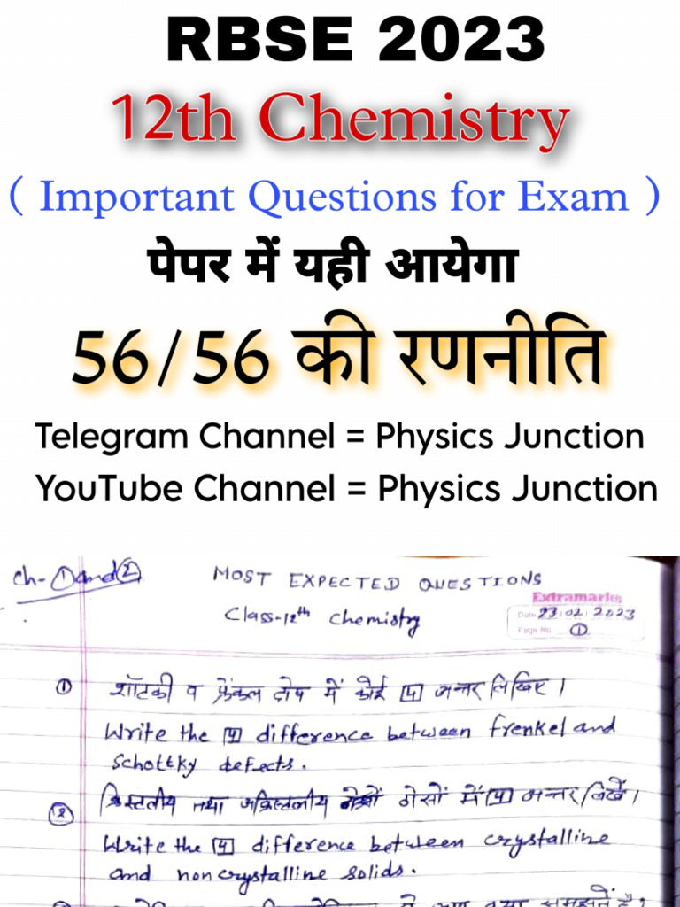 Chemistry Imp (Physics Junction) | PDF