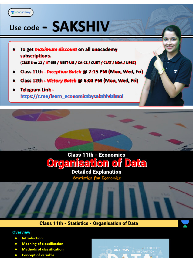 Organisation of Data Notes | PDF | Probability Distribution | Statistics