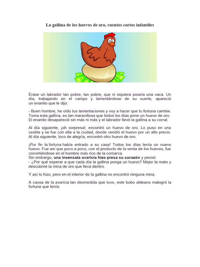 La Gallina de Los Huevos de Oro | PDF