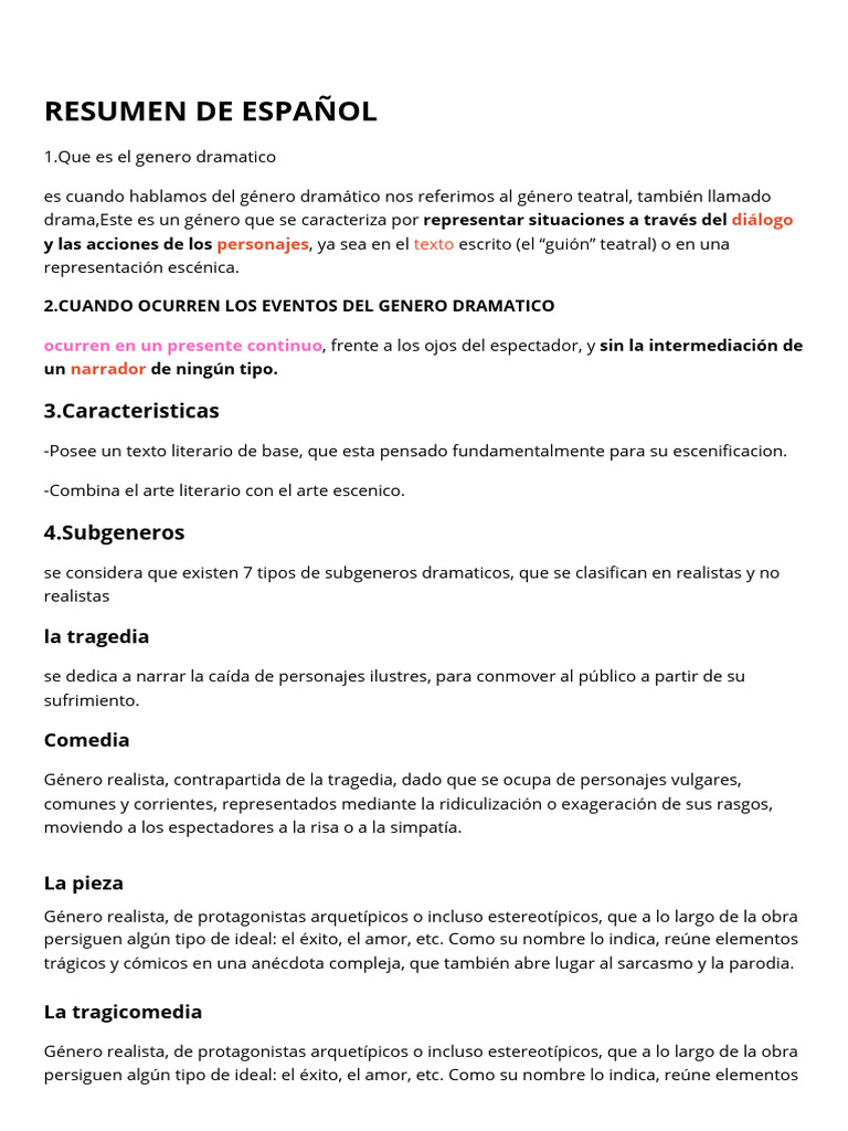 Resumen de Espanol | PDF | Lingüística