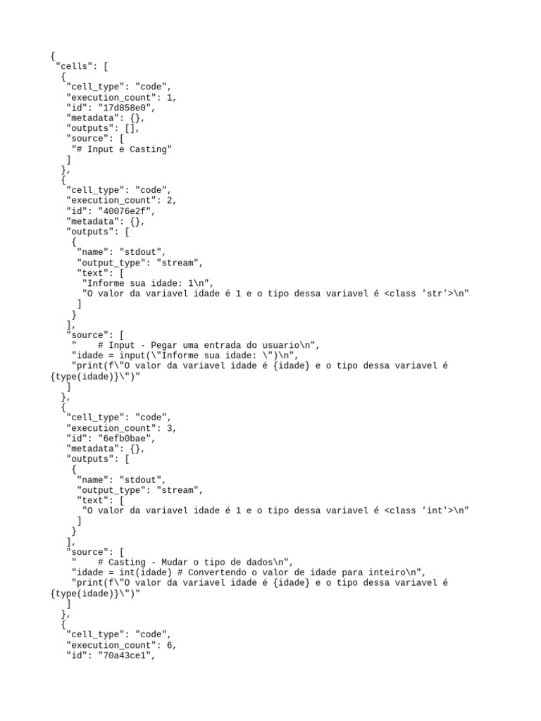 Python Estruturas Sequenciais | PDF