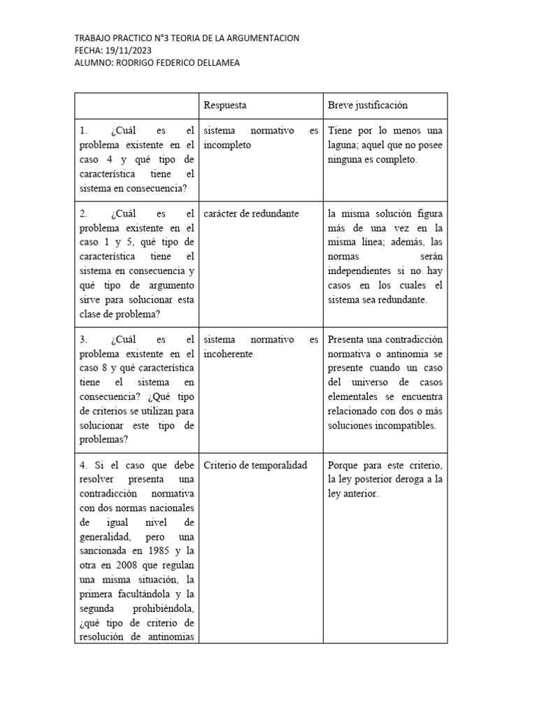 TP3 - Argumentacion | PDF