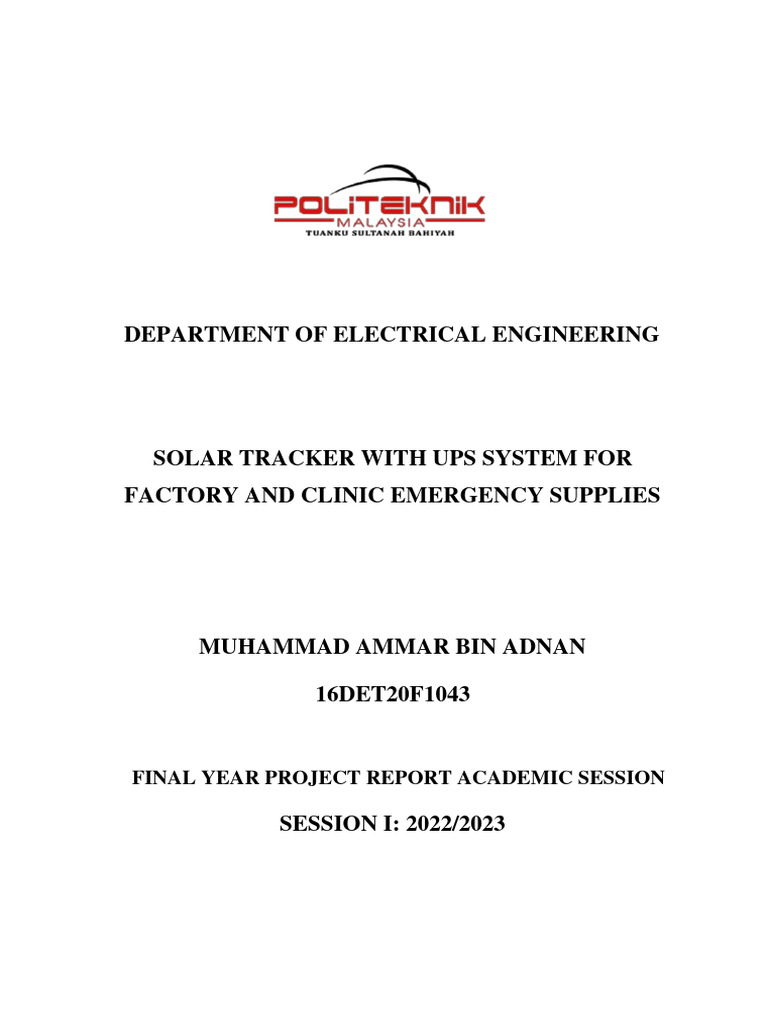 Final Year Project Report (Emergency Traffic Lights) | PDF | Wind Power ...