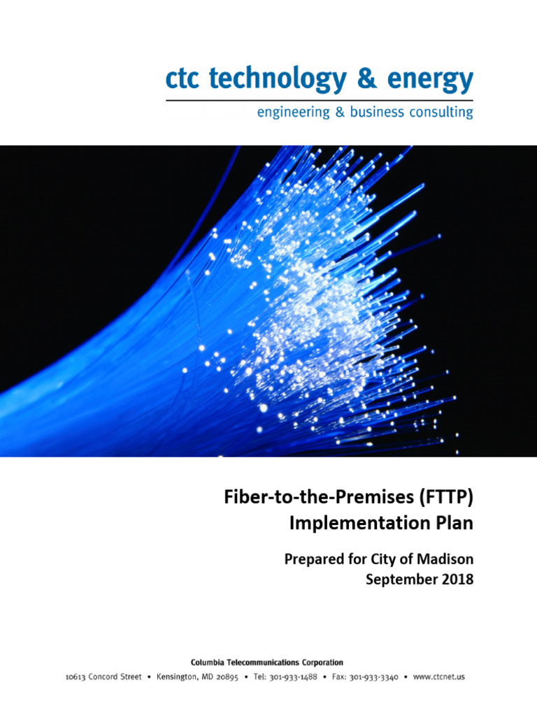 Madison FTTP Implementation Plan | PDF | Fiber To The X | Debt