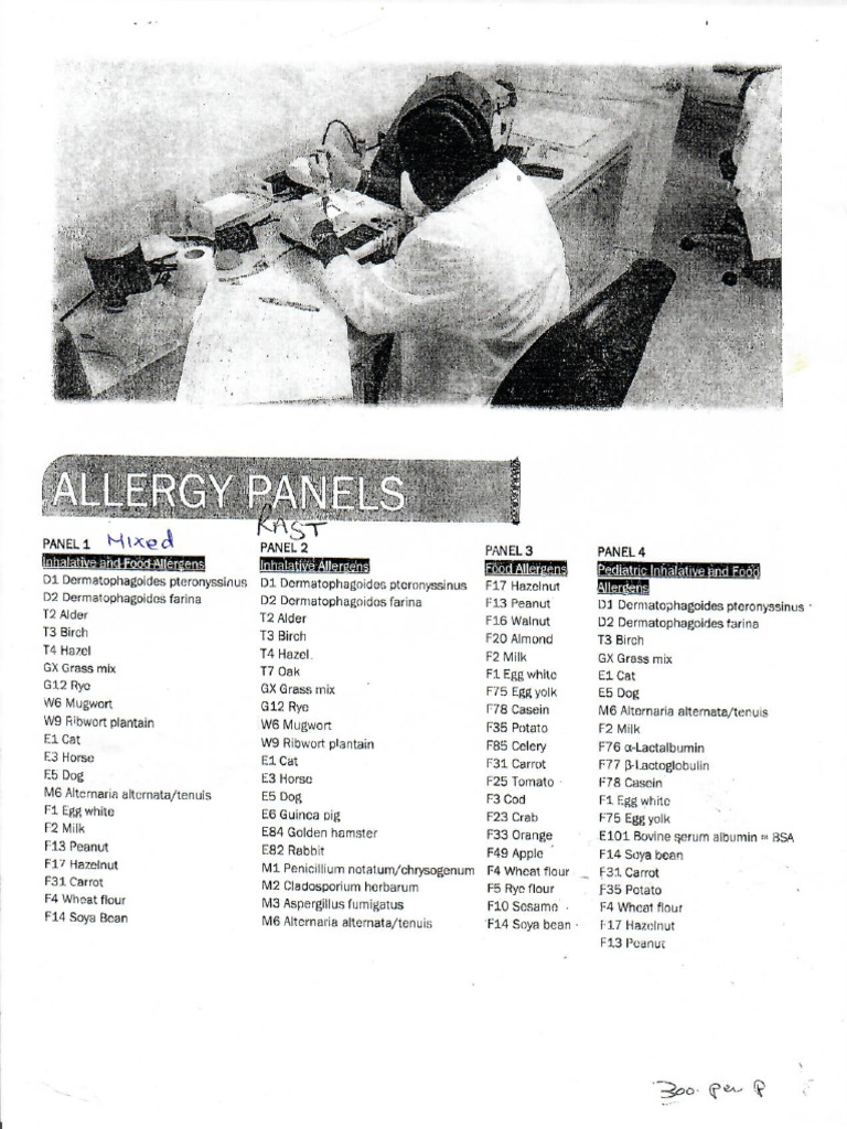 Allergy Panels | PDF