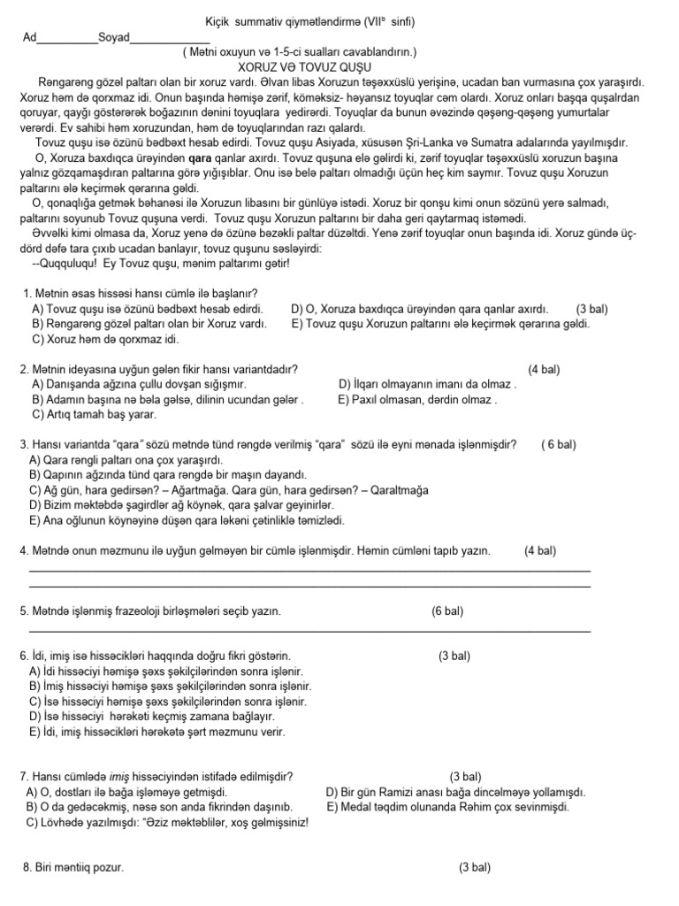7 Azər - Dili KSQ 2 B Var. | PDF