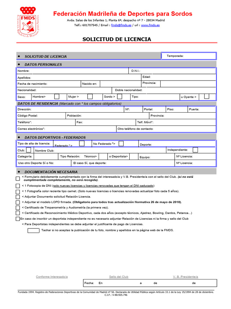 Solicitud de Licencia | PDF