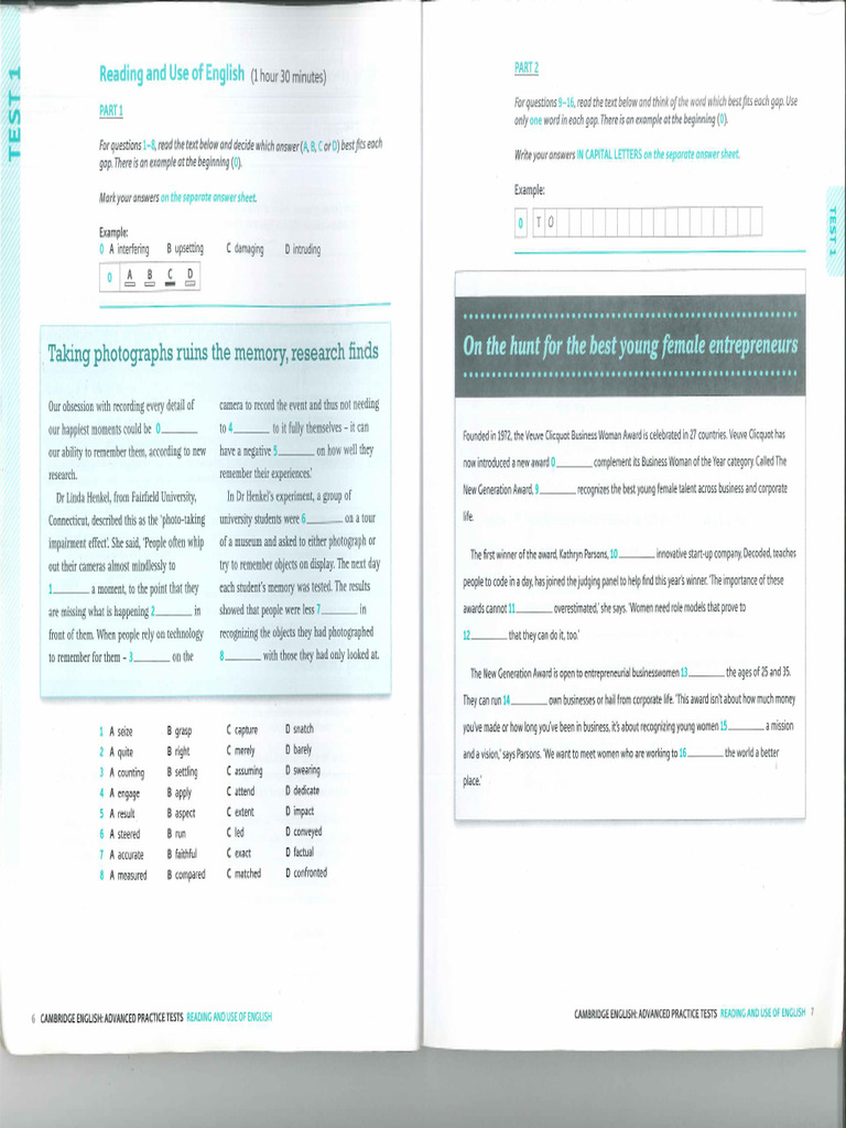 Cae Test 1 Oxford | PDF
