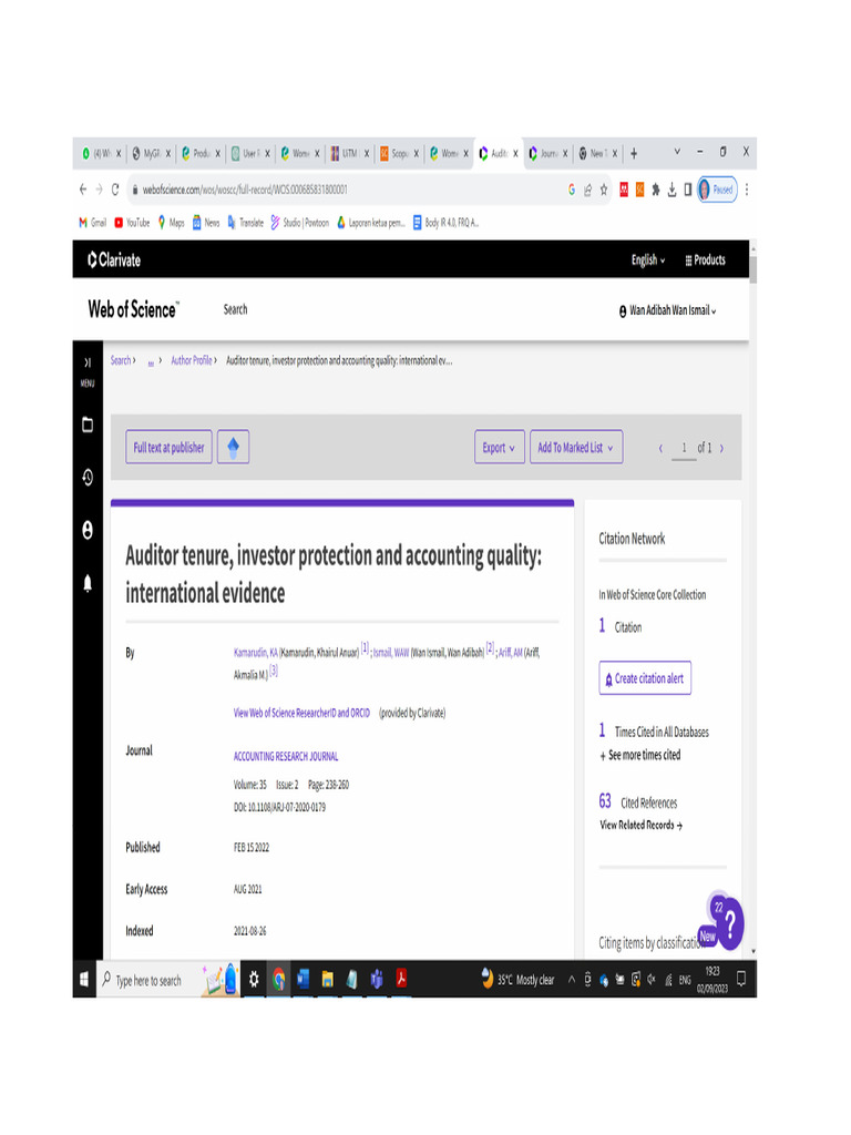 ARJ - Evidence WOS Indexed | PDF