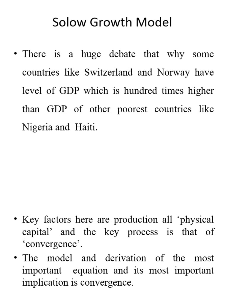 Solow Growth Model PPT - Read-Only | PDF
