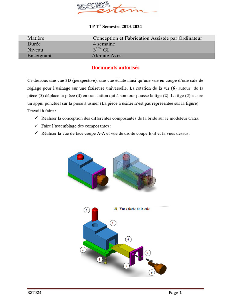Cfao-Tp Estem Dec 2023-2024 | PDF