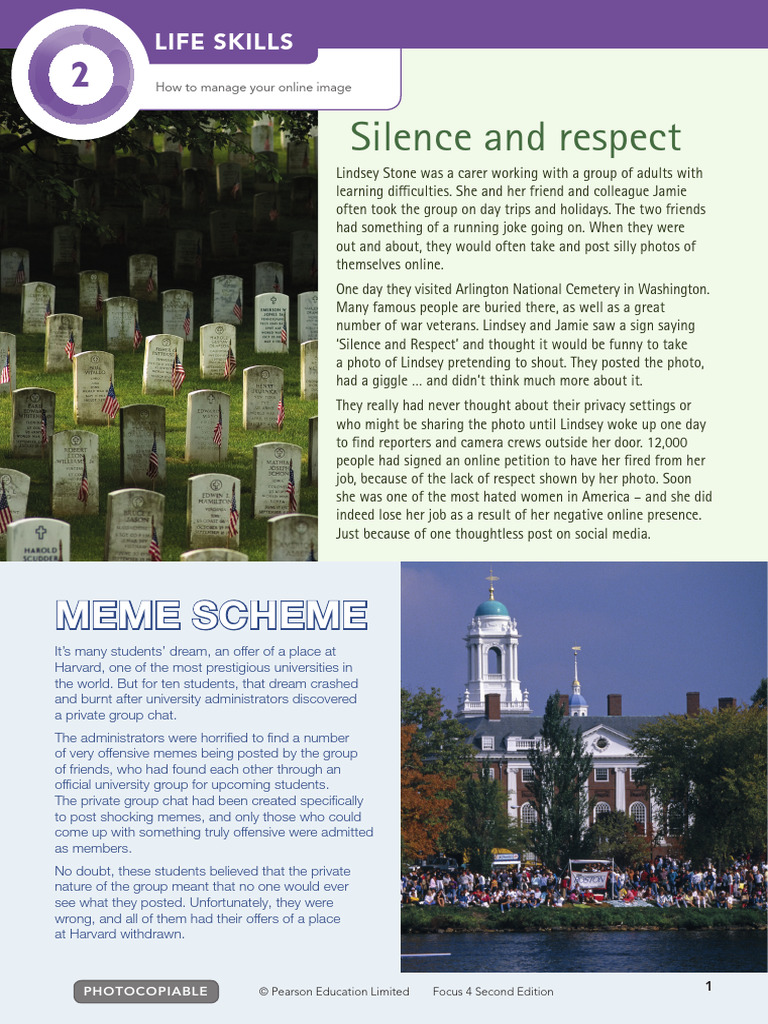 Focus4 2ed Life Skills 2 For Teacher | PDF | Social Media | Popular ...