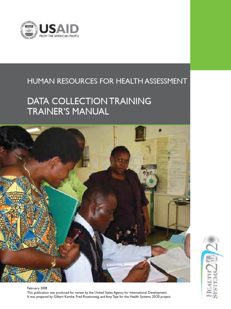 Data Collection Training Manual Pdf Methodology Facilitator