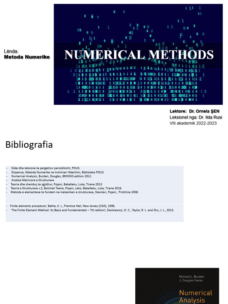 Leksion 1 Metoda Numerike | PDF