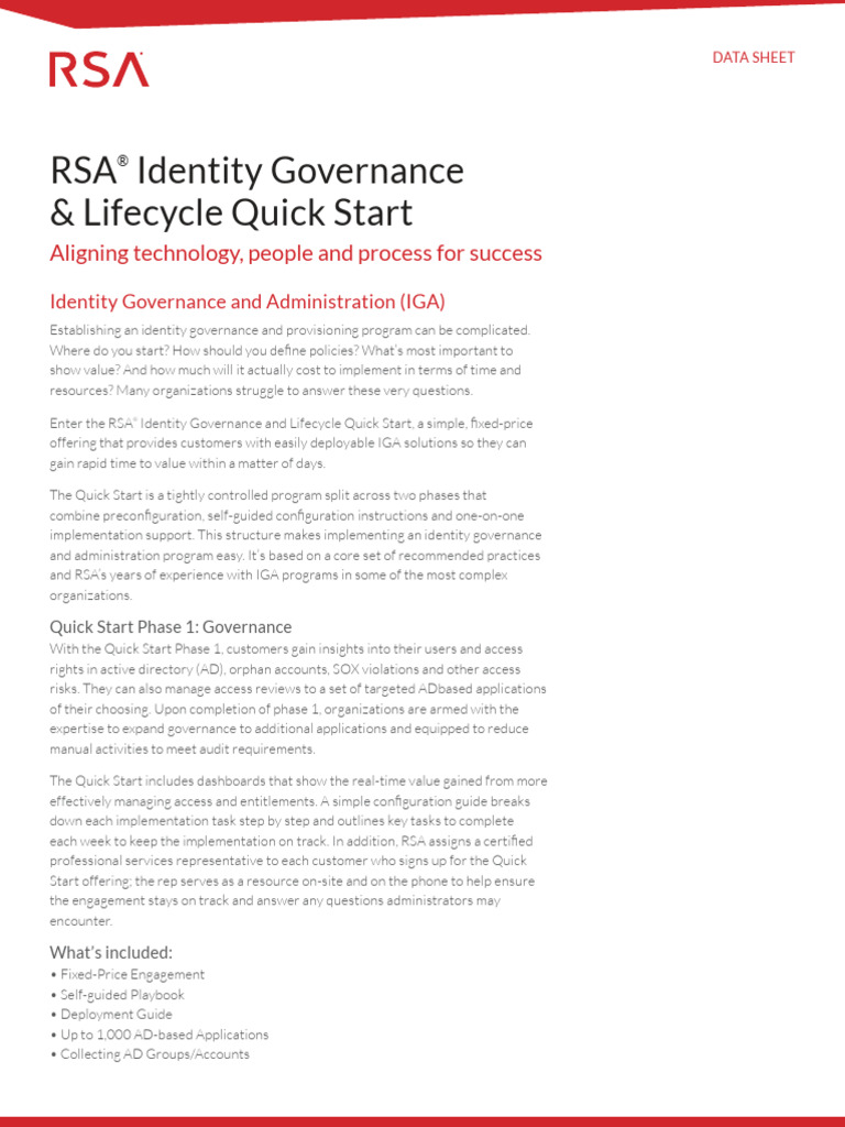 Rsa Identity Quick Start | PDF | Computer Security | Security