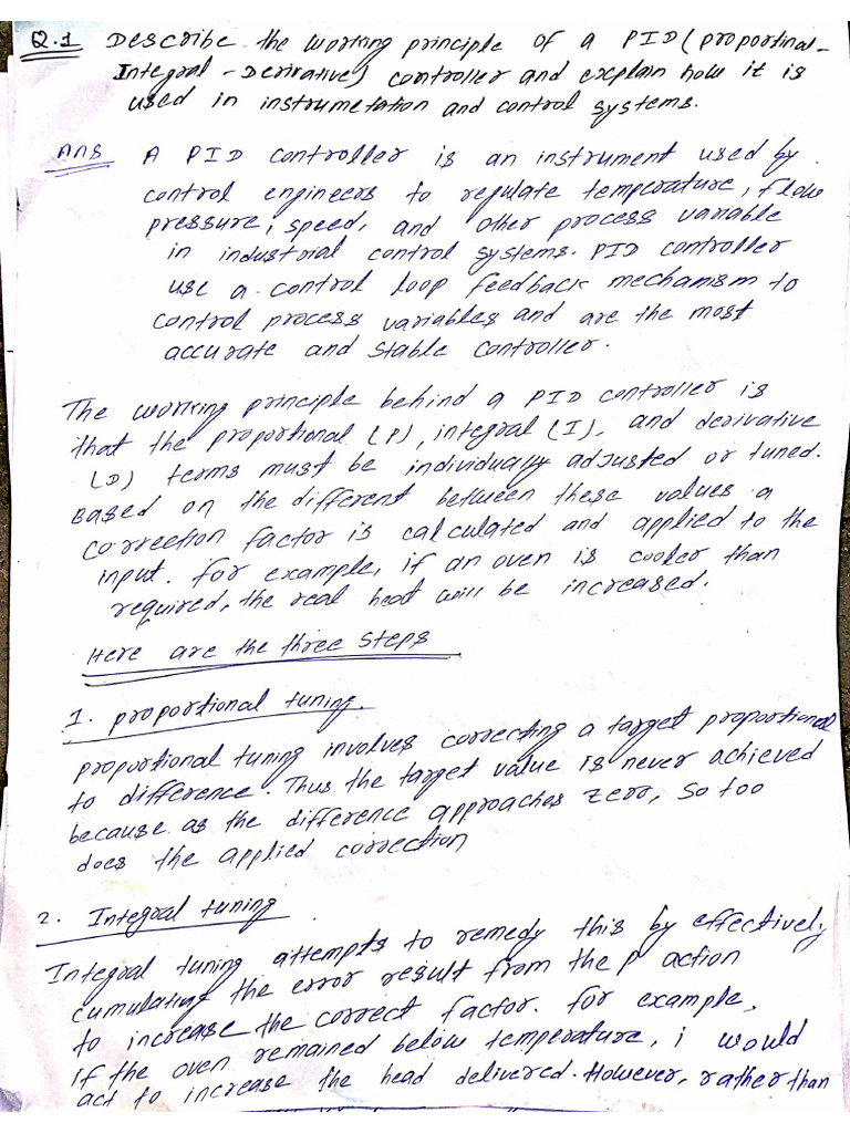 Instrumentation and Control System Assignment | PDF Instrumentation and Control System Assignment | PDF