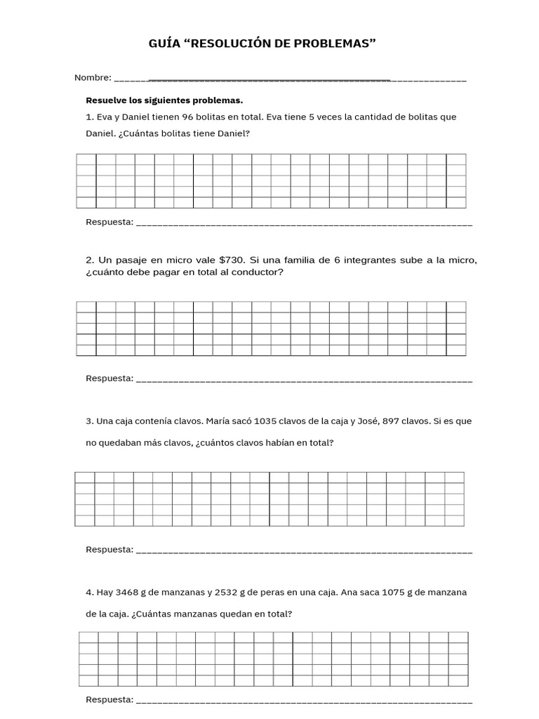 Guía - Resolución de Problemas PDF | PDF