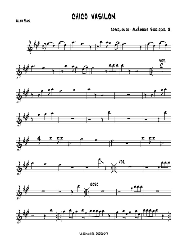 CHICO BASILON OK - Alto Sax.) | PDF