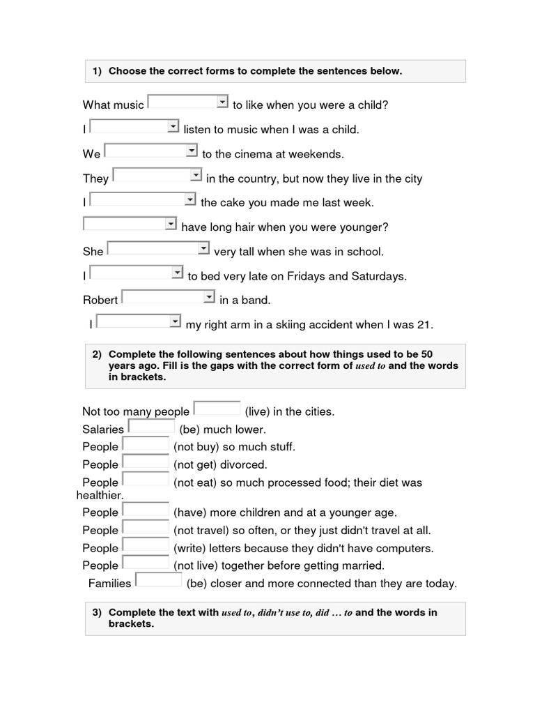 Choose The Correct Forms To Complete The Sentences Below | PDF