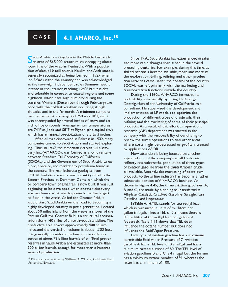 5.0 - 2o Caso - Albright 4.1 - Amarco | PDF | Gasoline | Petroleum