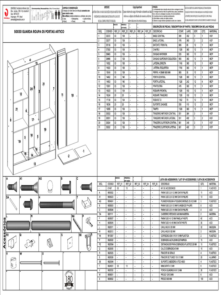 Manual Guarda Roupa | PDF