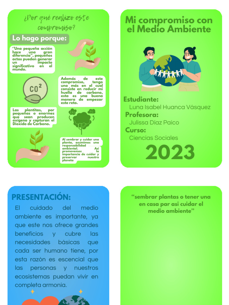 Mi Compromiso Con El Medio Ambiente | PDF