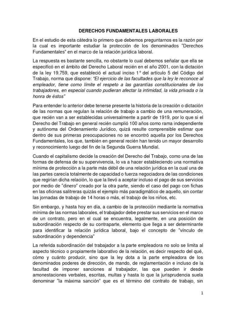 Apunte Laboral | PDF | Derecho laboral | Derecho Constitucional
