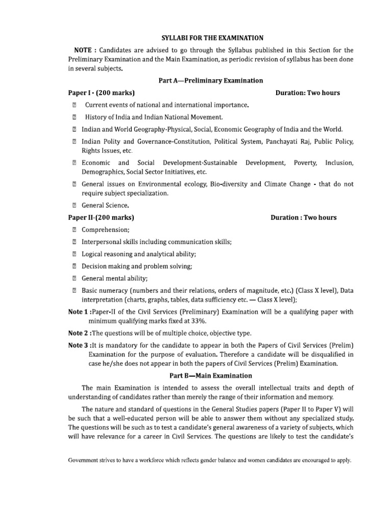 General Studies Syllabus | PDF