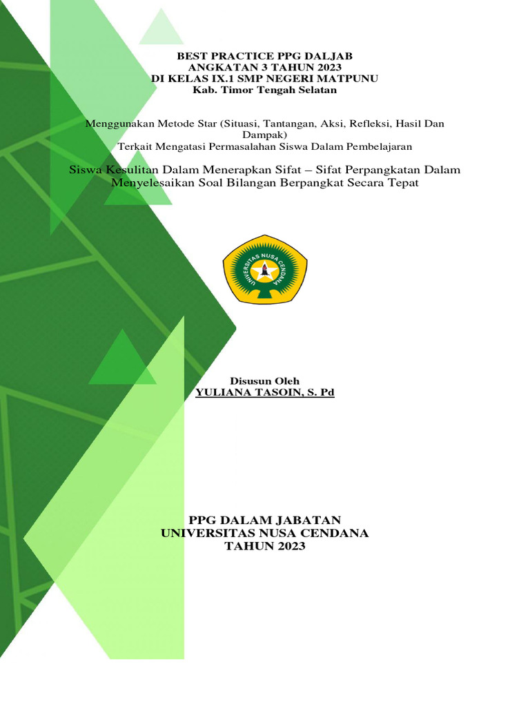 Laporan Best Practic Yuli | PDF