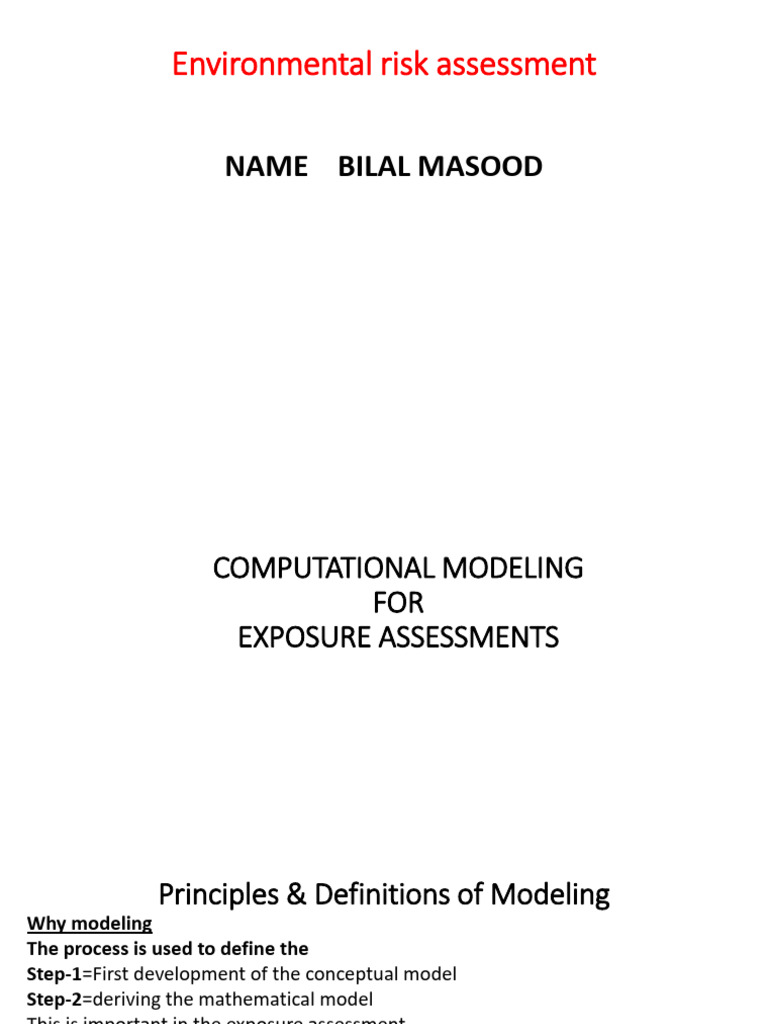 Risk Assessment Models by Bilal Masood | PDF | Pharmacokinetics ...