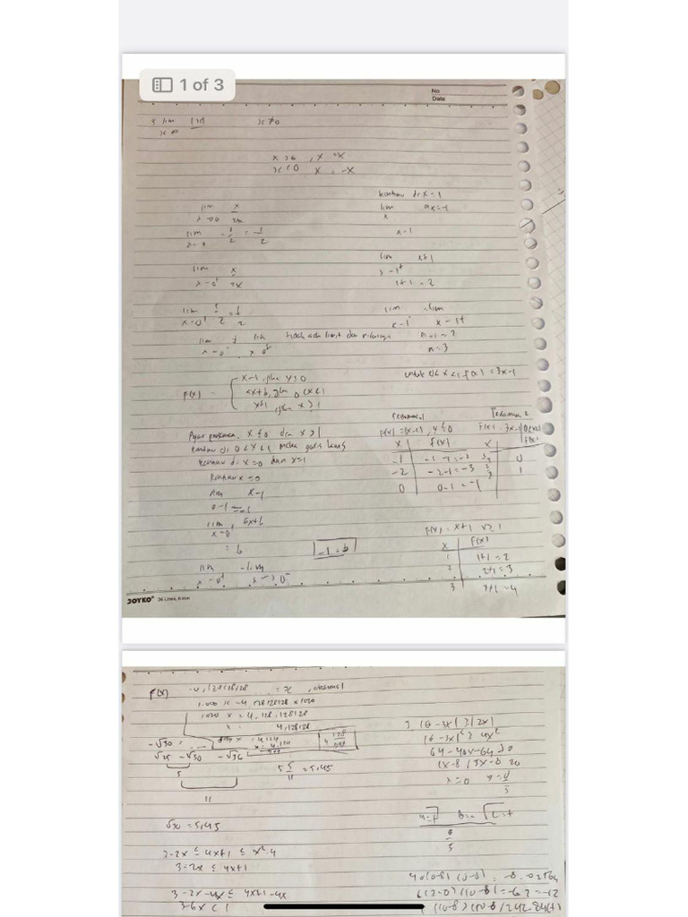 Kuis Matematika Dasar 1 Ditto Christopher - 20231006 - 1 | PDF