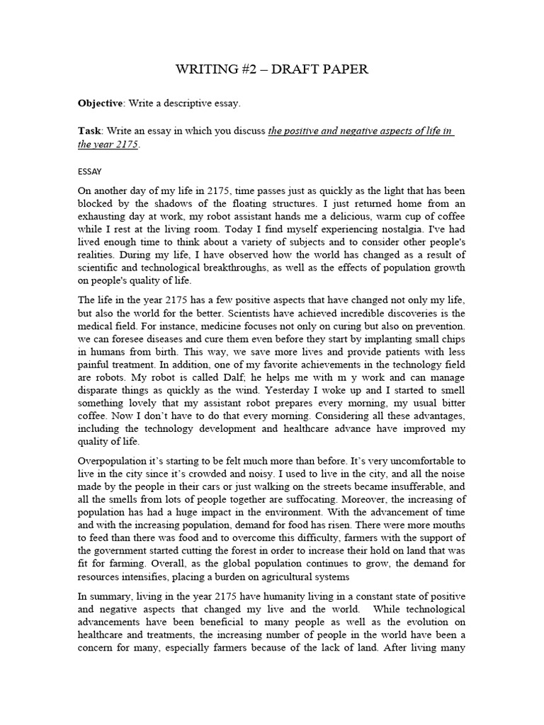 Writing #2 - Draft Paper | PDF | Robot | Robotics