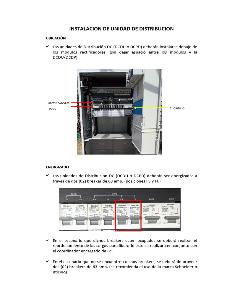Instalación de DCDU y DCPD en Huawei | PDF