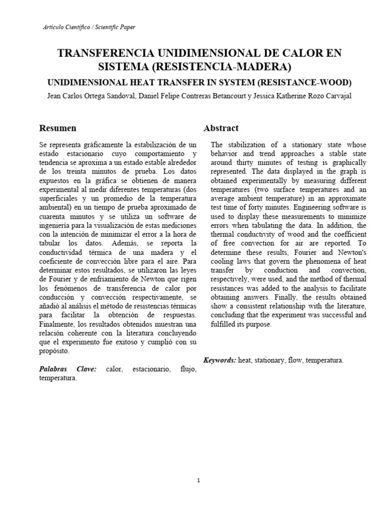 Informe Termo Final | PDF | Conduccion termica | Calor