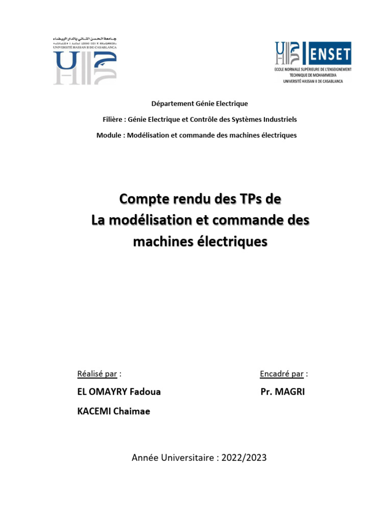 Compte Rendu Modélisation | PDF