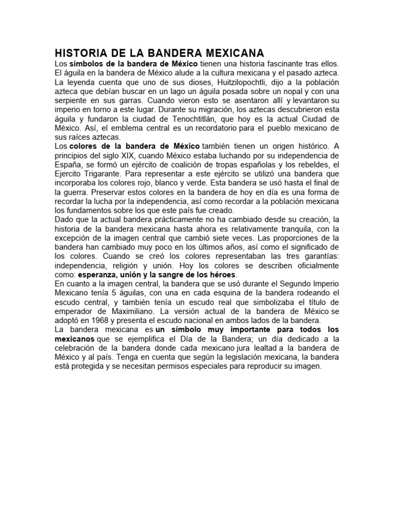 Historia de La Bandera Mexicana | PDF
