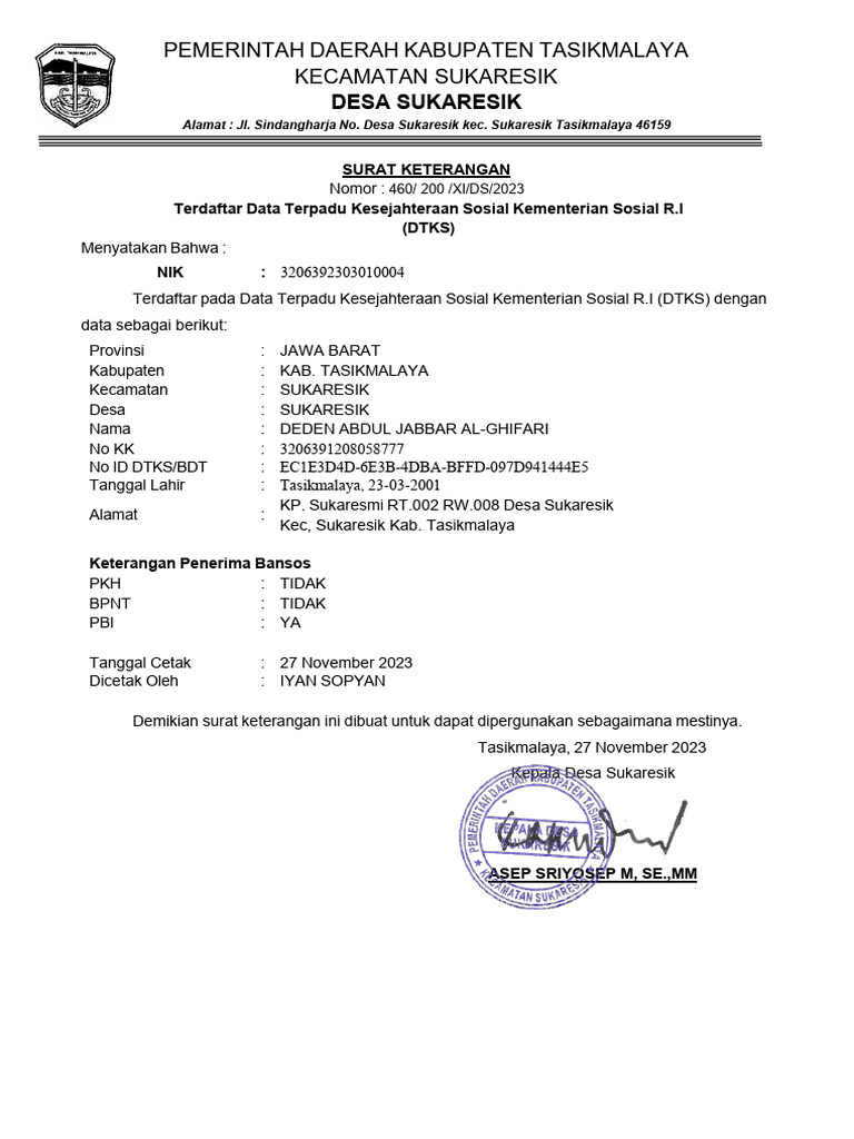 SKTM Deden Abdul Jabbar - Organized | PDF