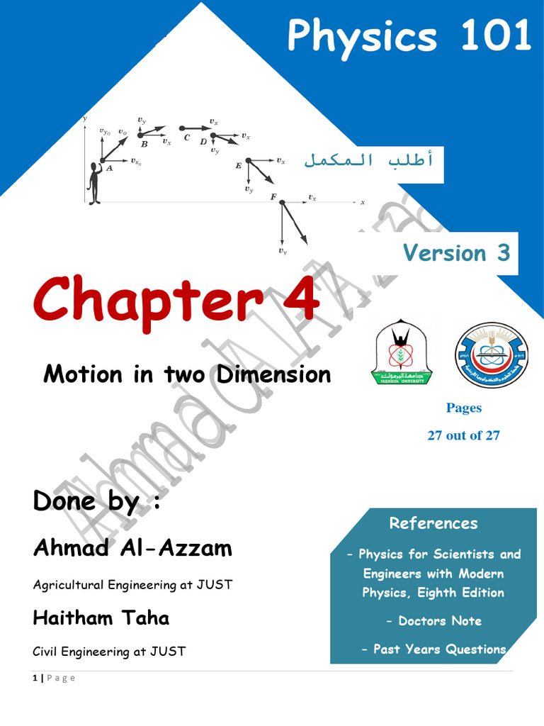 Chapter 4 Motion in Two Dimension | PDF