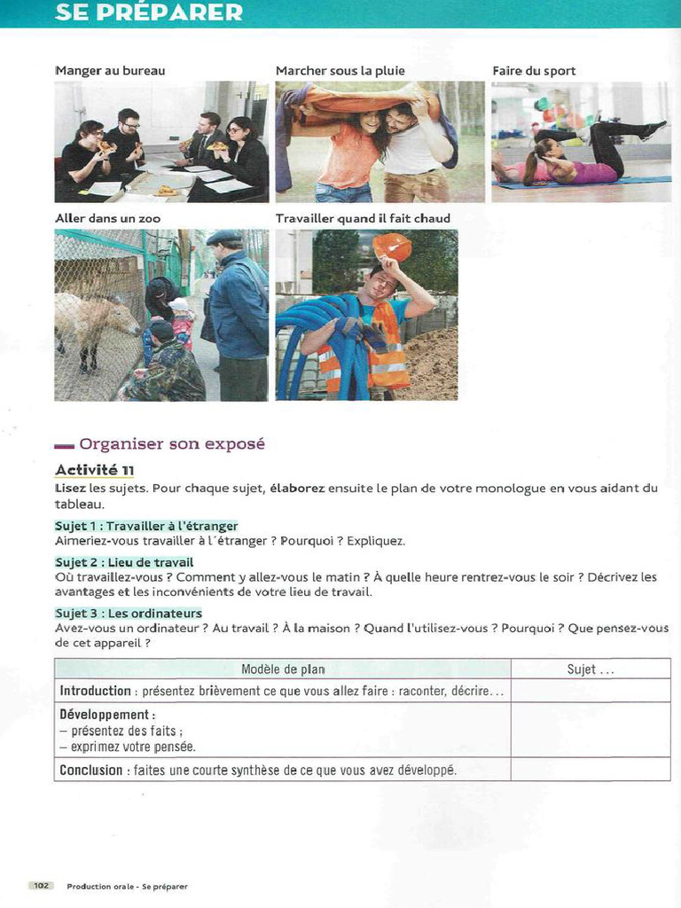 Préparation à l'expression orale en français | PDF