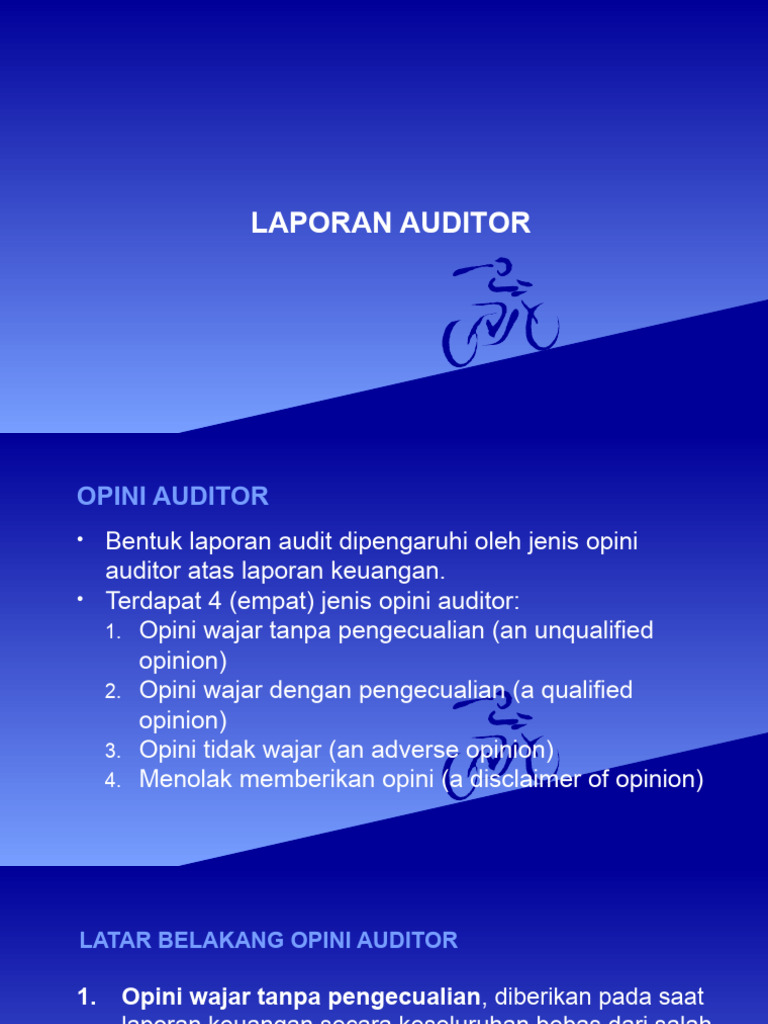 Jenis Opini Auditor dan Contohnya | PDF