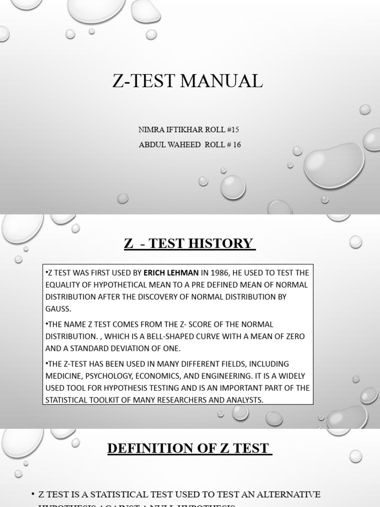 Understanding the Z-Test in Statistics | PDF | Student's T Test ...