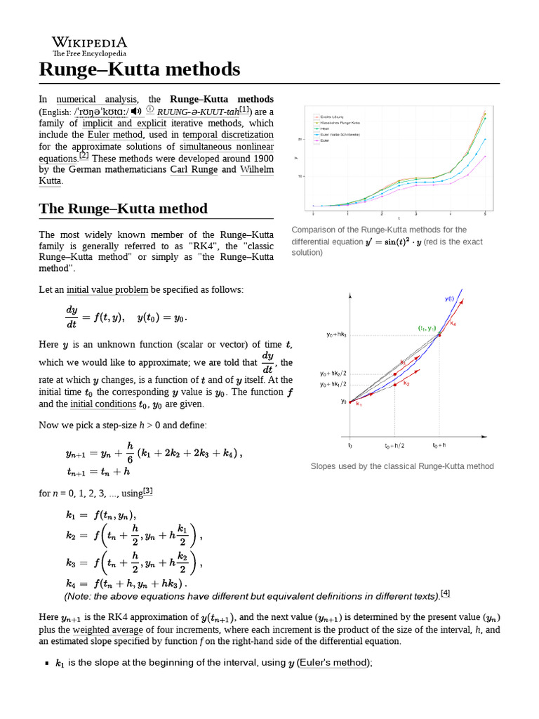 Runge-Kutta Methods | PDF