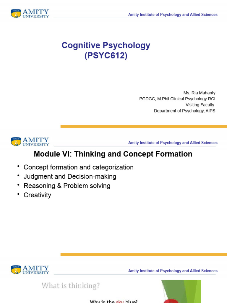 Thinking and Concept Formation in Psychology | PDF | Thought | Critical ...