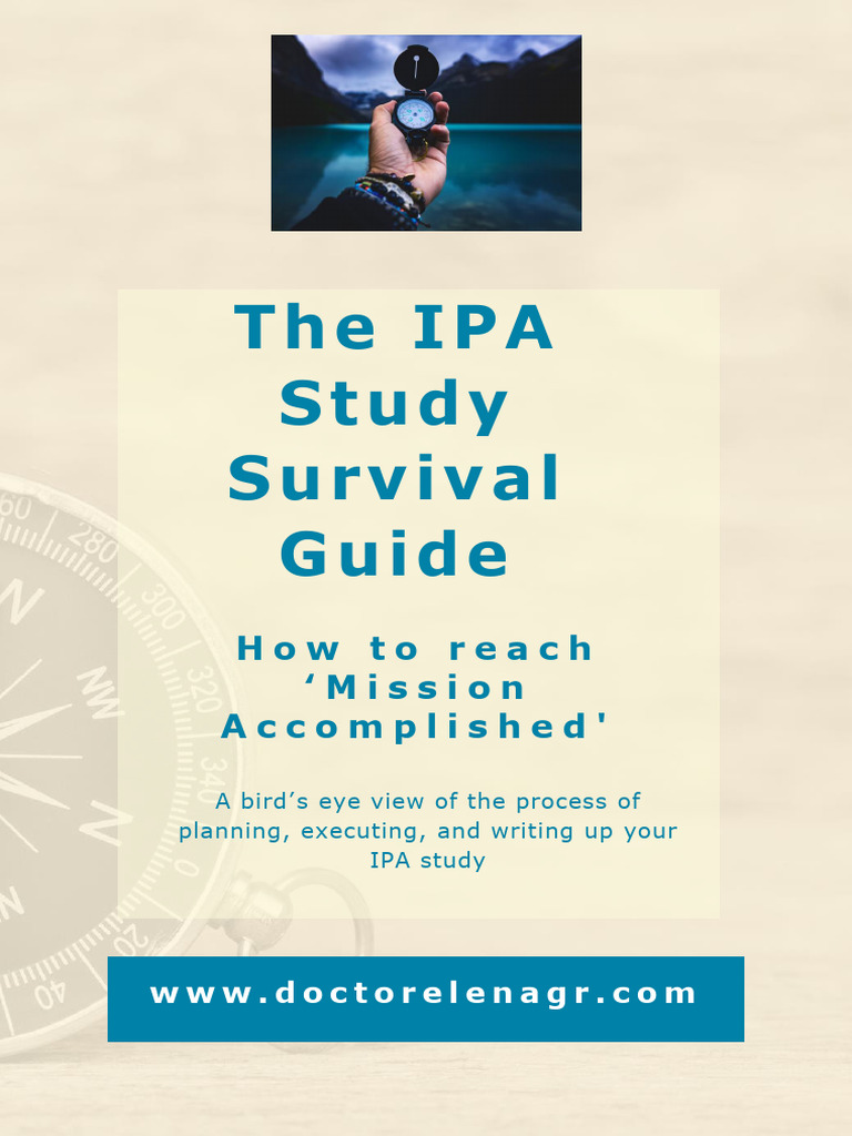 DR Elena GR The IPA Study Survival Guide 2022 | PDF | Career & Growth ...