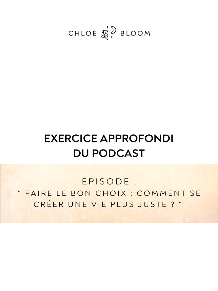 Faire le Bon Choix : Guide d'Introspection | PDF