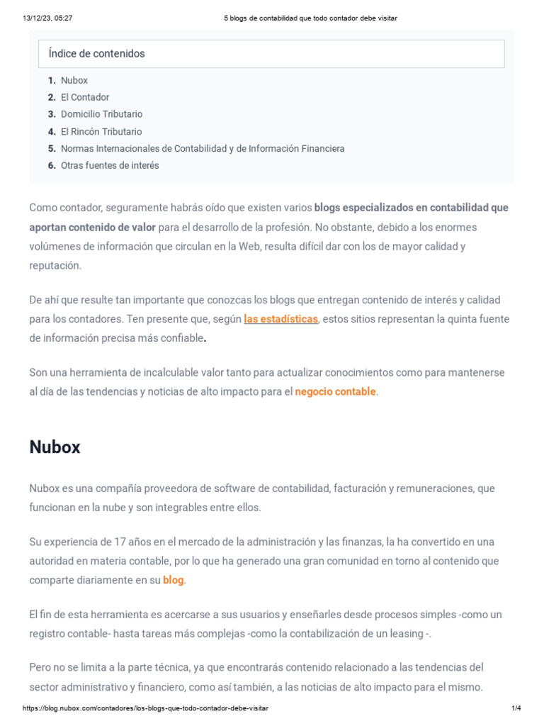 5 Blogs de Contabilidad Que Todo Contador Debe Visitar | PDF ... 5 Blogs de Contabilidad Que Todo Contador Debe Visitar | PDF ...