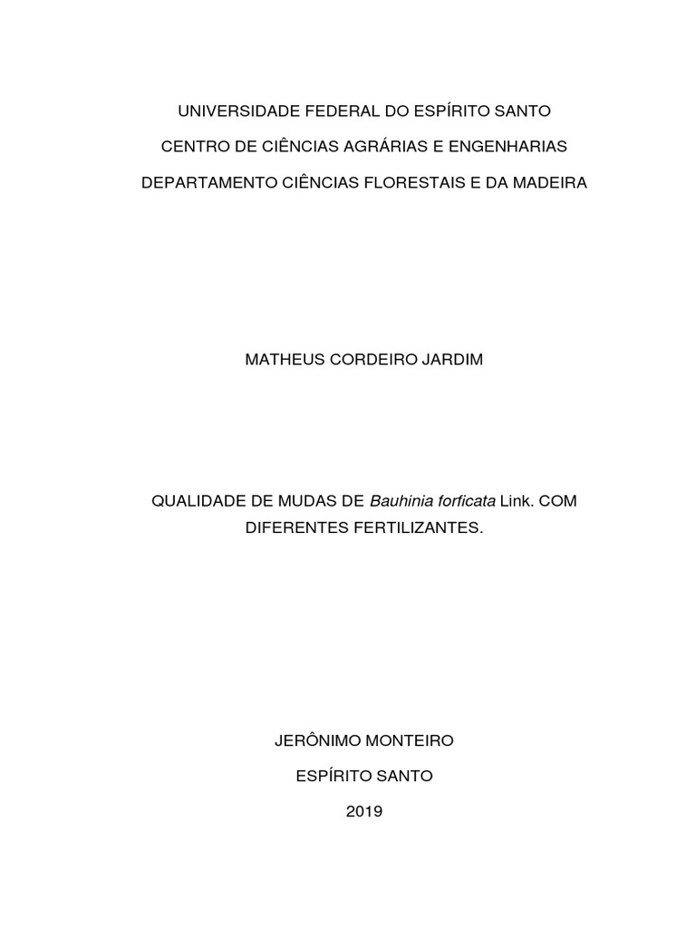 TCC Matheus Cordeiro Jardim2 | PDF | Fertilizante | Nutrientes