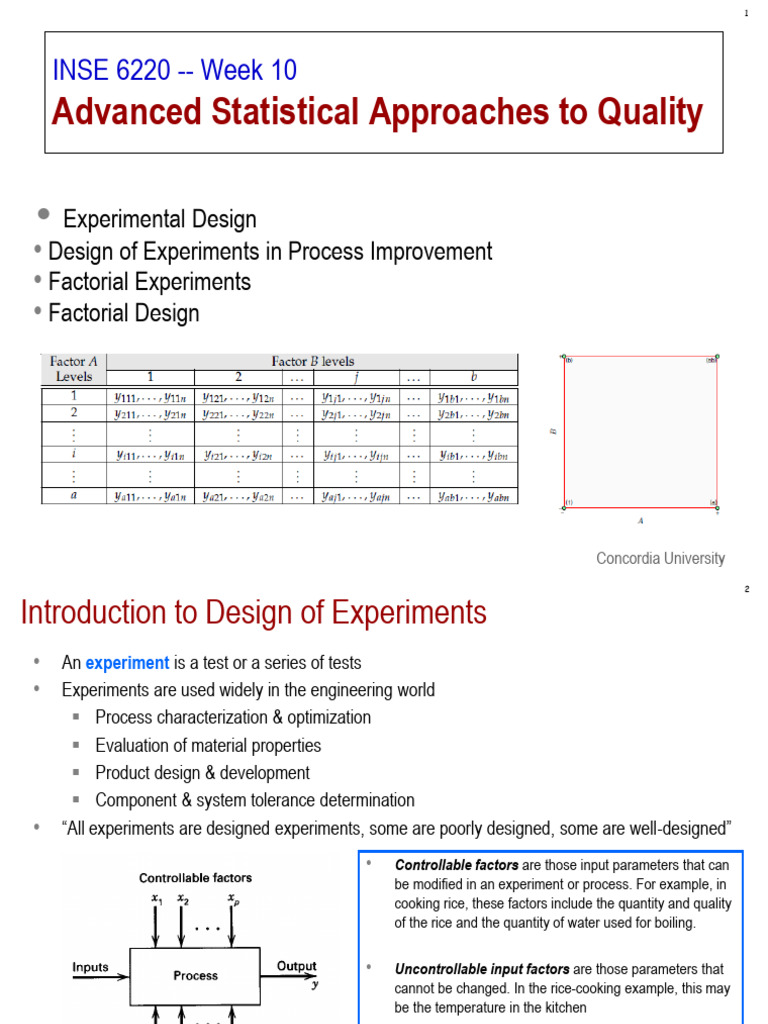 10 W10INSE6220 Fall 2023 | PDF | Analysis Of Variance | Design Of Experiments