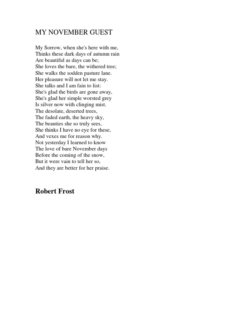 My November Guest - Frost | PDF