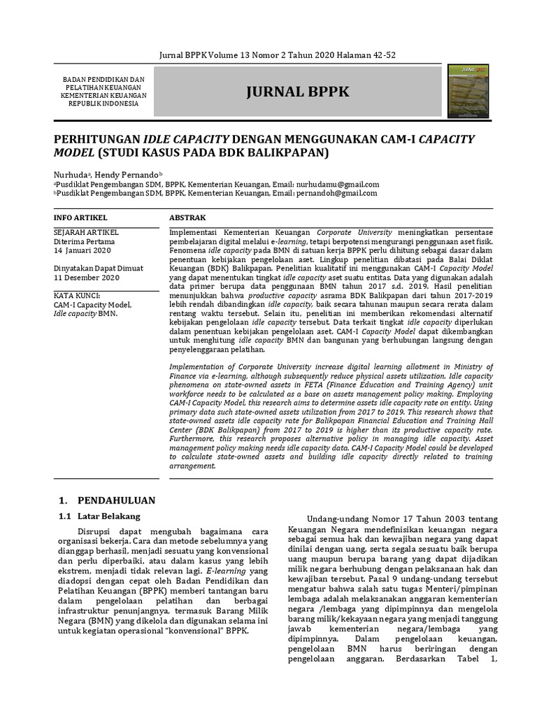 Idle Capacity | PDF